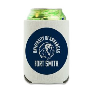 university of arkansas - fort smith vikings logo can cooler - drink sleeve hugger collapsible insulator - beverage insulated holder