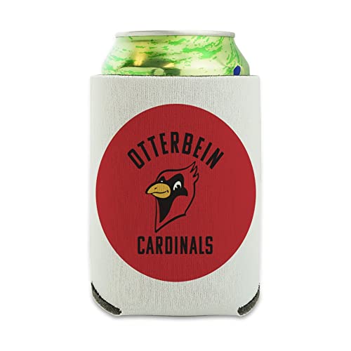 Otterbein University Cardinals Logo Can Cooler - Drink Sleeve Hugger Collapsible Insulator - Beverage Insulated Holder