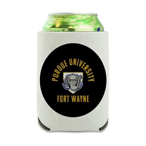 purdue university - fort wayne mastodons logo can cooler - drink sleeve hugger collapsible insulator - beverage insulated holder