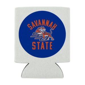 Savannah State University Tigers Logo Can Cooler - Drink Sleeve Hugger Collapsible Insulator - Beverage Insulated Holder