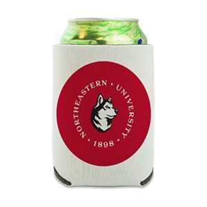 northeastern university primary logo can cooler - drink sleeve hugger collapsible insulator - beverage insulated holder