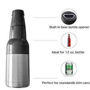 JUGAN Berbal Beer Cooler, a Bottle Opening, Double -Layer Insulation, Excluding Bpa, Vacuum Insulation, Suitable for Ice Beer (12oz)