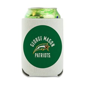 george mason university patriots logo can cooler - drink sleeve hugger collapsible insulator - beverage insulated holder