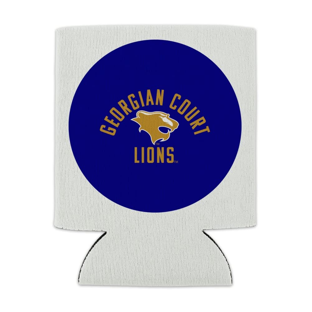 Georgian Court University Lions Logo Can Cooler - Drink Sleeve Hugger Collapsible Insulator - Beverage Insulated Holder