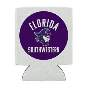 Florida Southwestern State College Buccaneers Logo Can Cooler - Drink Sleeve Hugger Collapsible Insulator - Beverage Insulated Holder