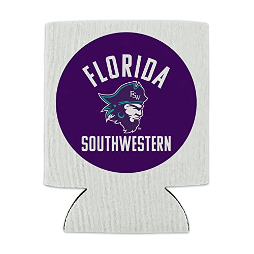 Florida Southwestern State College Buccaneers Logo Can Cooler - Drink Sleeve Hugger Collapsible Insulator - Beverage Insulated Holder