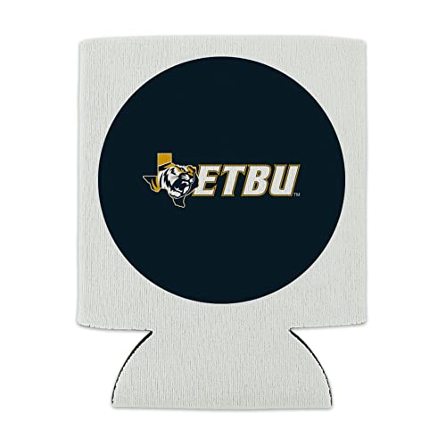 East Texas Baptist University Tigers Logo Can Cooler - Drink Sleeve Hugger Collapsible Insulator - Beverage Insulated Holder