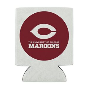 University of Chicago Maroons Logo Can Cooler - Drink Sleeve Hugger Collapsible Insulator - Beverage Insulated Holder