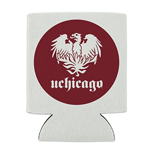 University of Chicago Primary Logo Can Cooler - Drink Sleeve Hugger Collapsible Insulator - Beverage Insulated Holder