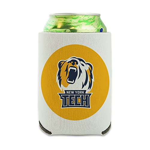 New York Institute of Technology Secondary Logo Can Cooler - Drink Sleeve Hugger Collapsible Insulator - Beverage Insulated Holder