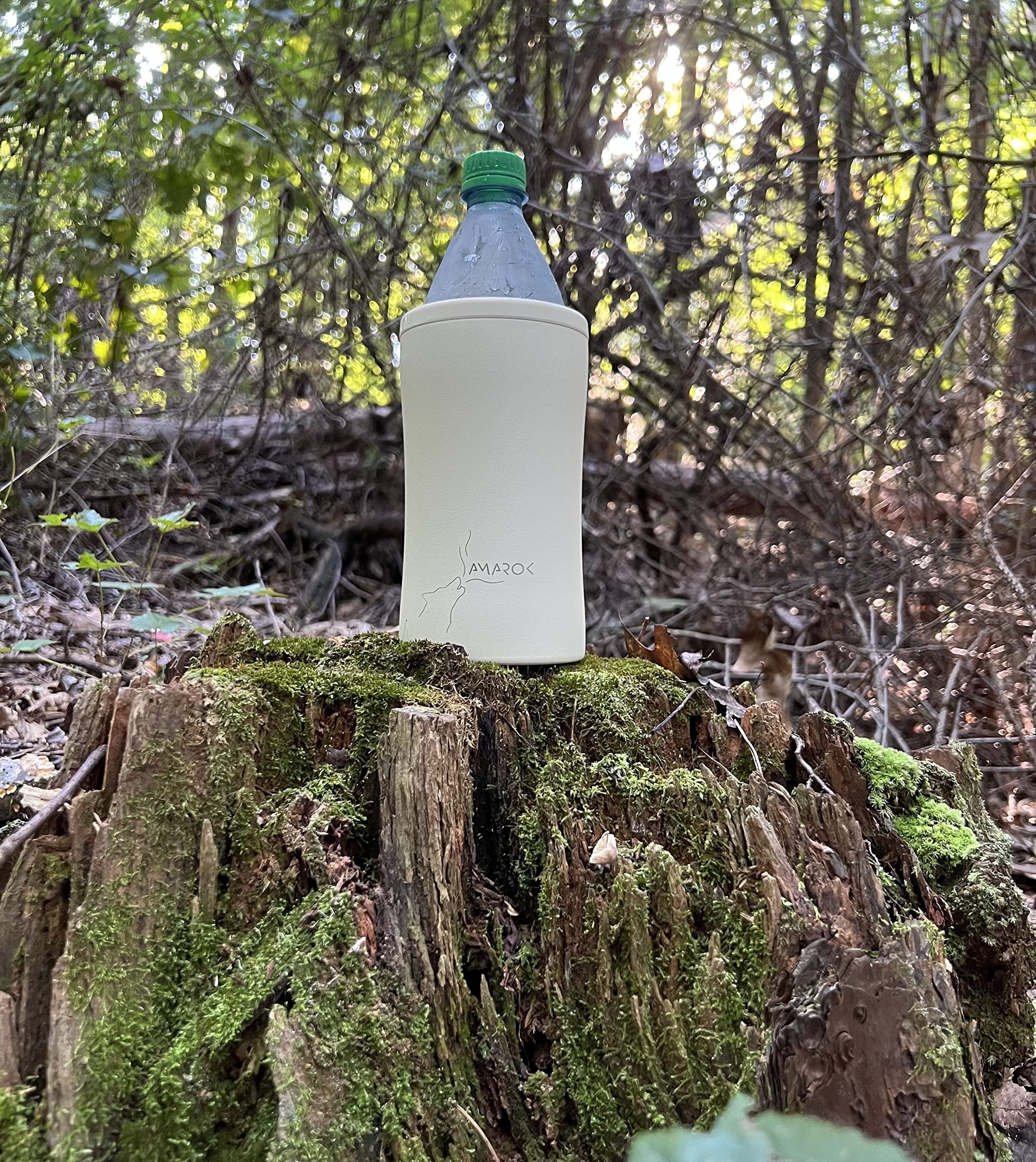 The Amarok Bottle Cooler (Off White, fits All 20oz Bottles and More)