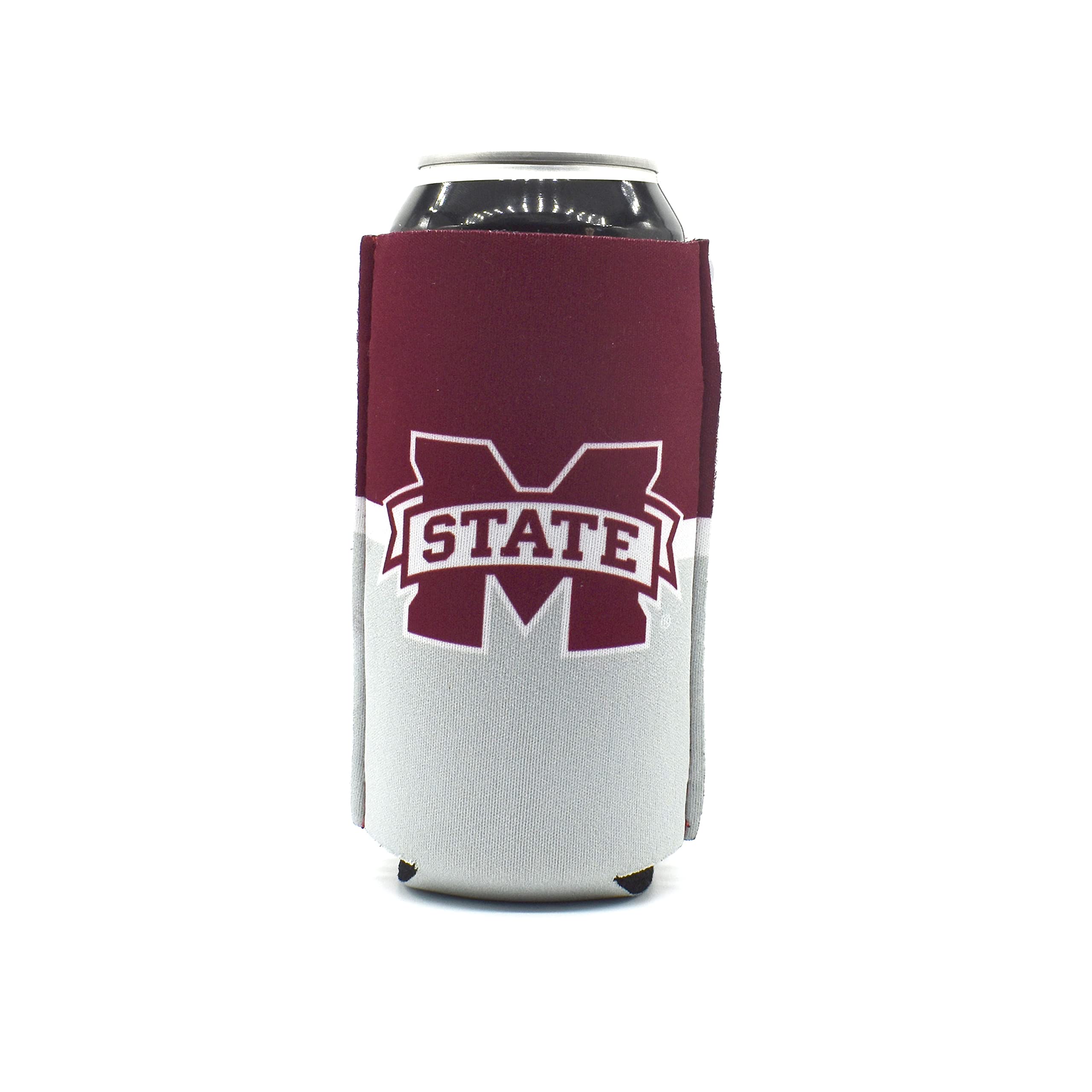 Mississippi State University MSU Bulldogs Split BigSip All-in-One Adjustable Neoprene Insulated Drink Holder with Zippers