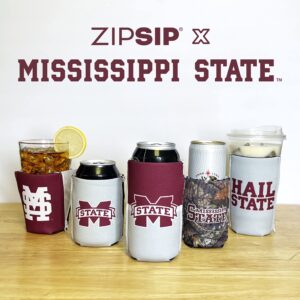 Mississippi State University MSU Bulldogs Split BigSip All-in-One Adjustable Neoprene Insulated Drink Holder with Zippers