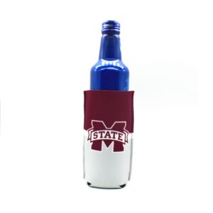 Mississippi State University MSU Bulldogs Split BigSip All-in-One Adjustable Neoprene Insulated Drink Holder with Zippers