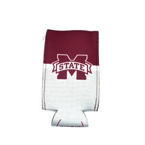 Mississippi State University MSU Bulldogs Split BigSip All-in-One Adjustable Neoprene Insulated Drink Holder with Zippers