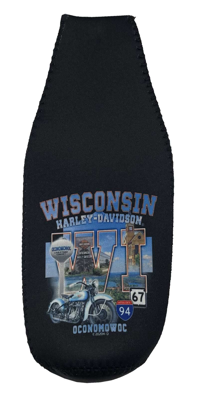 Wisconsin Harley-Davidson Harley-Davidson Custom Neoprene Zippered Bottle Wrap