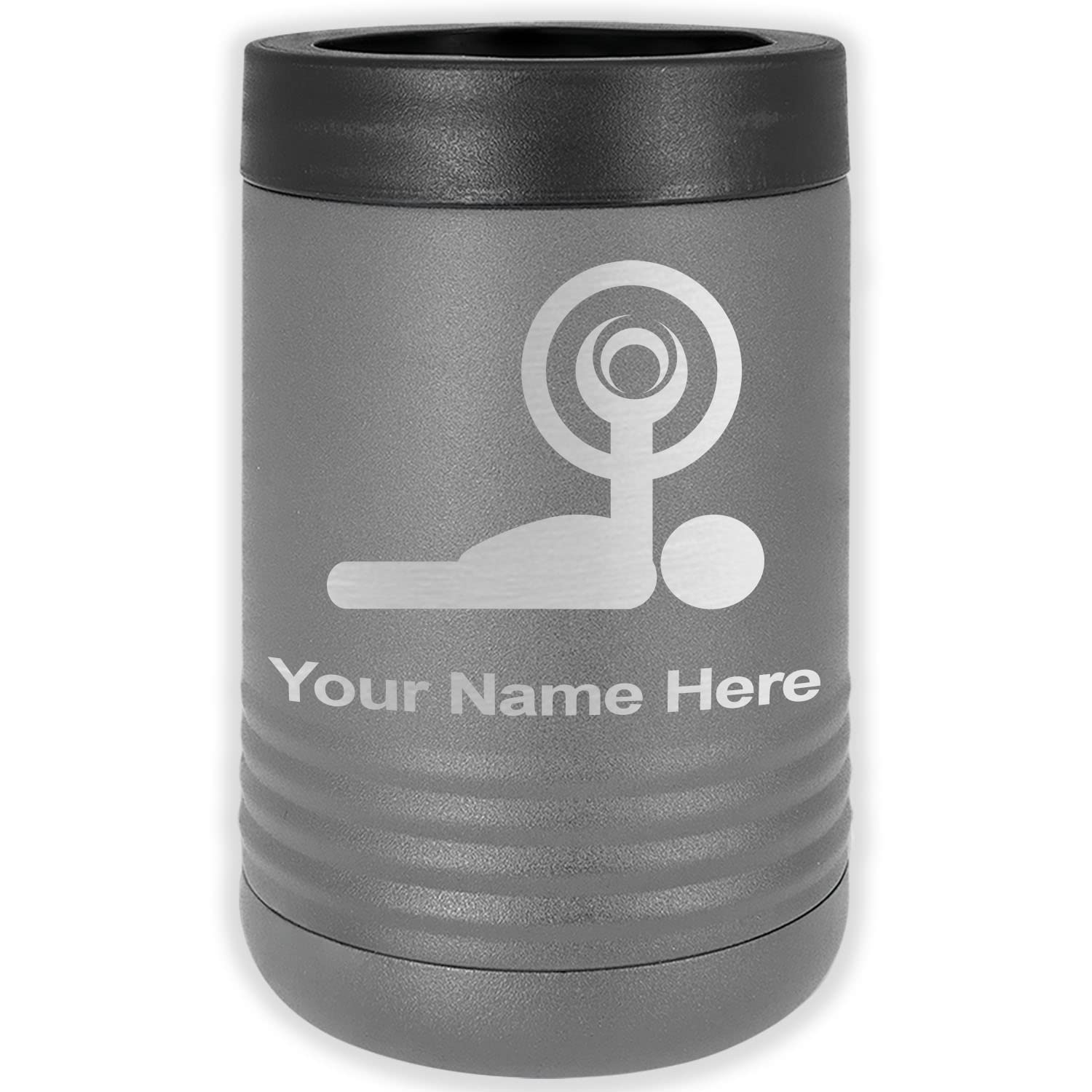 LaserGram Double Wall Insulated Beverage Can Holder, Para Powerlifting, Personalized Engraving Included (Standard Can, Gray)