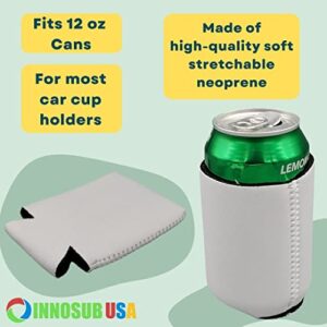 Sublimation Blank Products Can Cooler Neoprene 12 OZ Blank 5 Pack for Dye Printing - made by INNOSUB USA