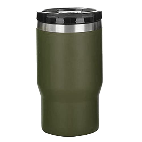 14oz Can Bottle Insulated Holder, 304 Stainless Steel Insulated Can Cooler for Outdoor Drinking Car (OD Green)