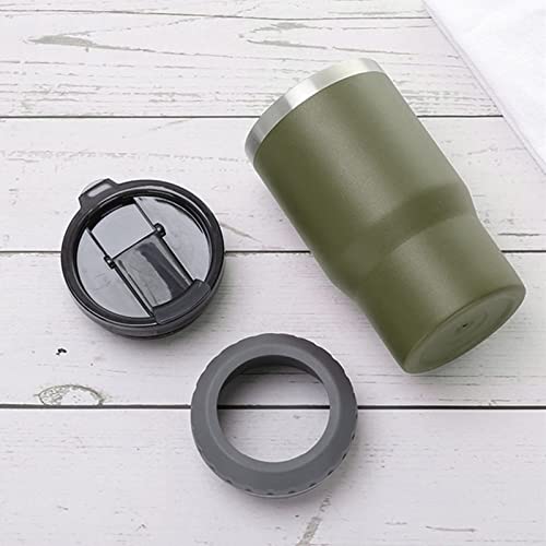 14oz Can Bottle Insulated Holder, 304 Stainless Steel Insulated Can Cooler for Outdoor Drinking Car (OD Green)