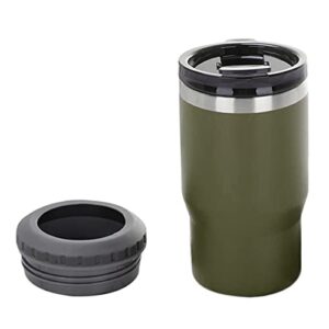 14oz Can Bottle Insulated Holder, 304 Stainless Steel Insulated Can Cooler for Outdoor Drinking Car (OD Green)