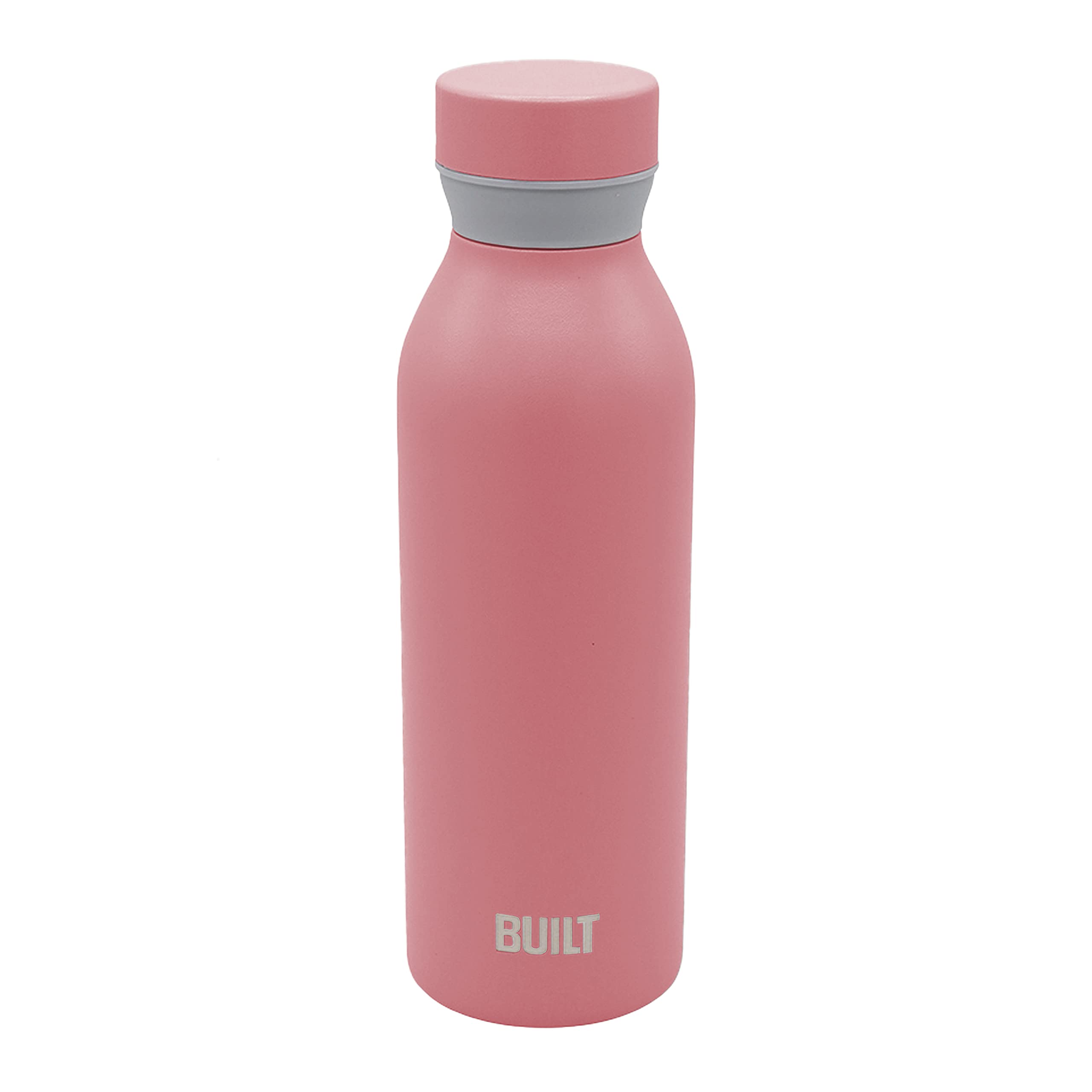 BUILT Cascade Water Bottle, 18 ounces, Pink