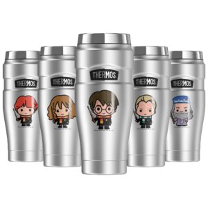 thermos harry potter cute chibi, stainless king stainless steel travel tumbler, vacuum insulated & double wall, 16oz