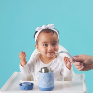 Friendly Fox Insulated Baby Lunch Box 210 ml Stainless Steel Blue