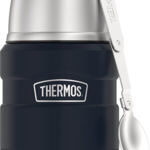 THERMOS Stainless King 16 Ounce Vacuum-Insulated Food Jar Bundle with THERMOS FUNTAINER 10 Ounce Stainless Steel Vacuum Insulated Kids Food Jar