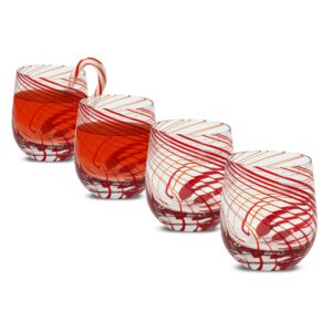 impulse! marbella rocks, red, set of 4