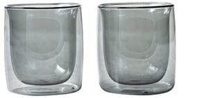 zwilling sorrento 2-pc double-wall tumbler glass set - smoke grey