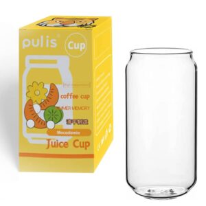 PULIS Eudaimonia extra-large size Can Shaped Drinking Glasses Iced Coffee Glasses Cocktail Glasses