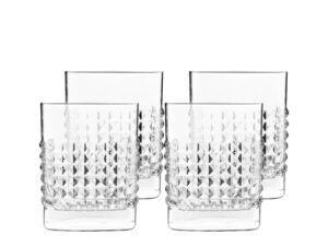 luigi bormioli mixology 12.75 oz elixir double old fashioned glasses, set of 4, clear