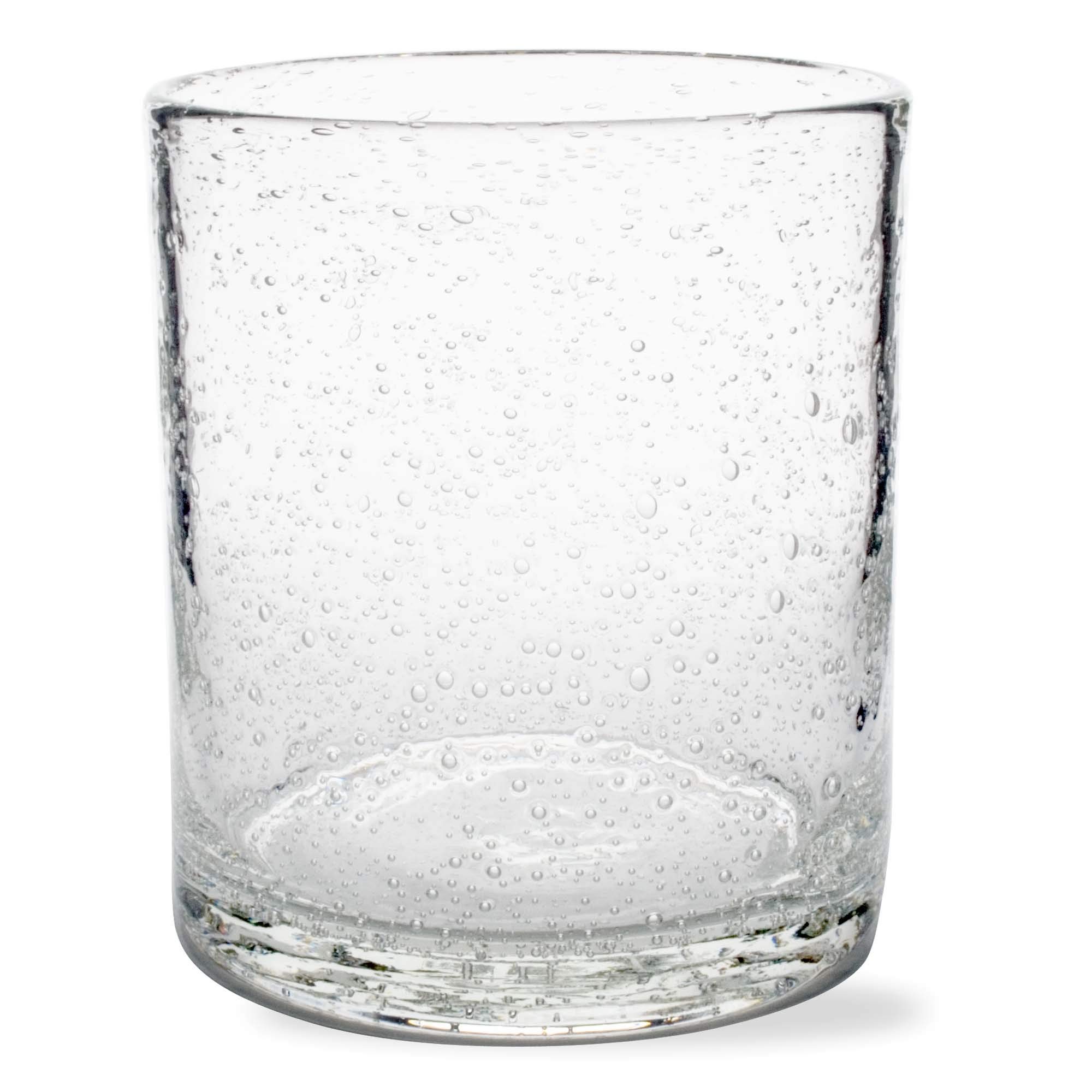 TAG Bubble Clear Glass Double Old Fashioned Whiskey Bourbon Glass 15 Oz Clear