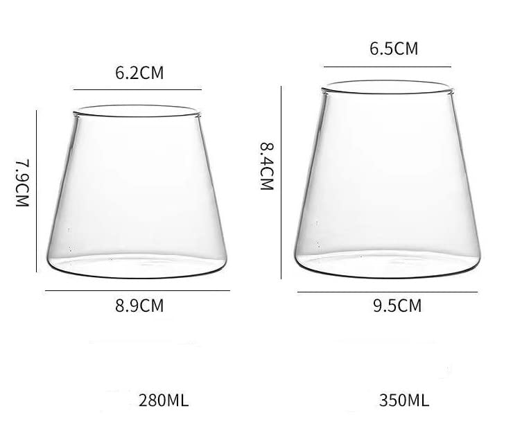 RYUHYF Fujiyama glasses, Japanese water glasses, water glasses, whisky glasses, beer glasses, breakfast milk glasses, juice glasses, beverage glasses, tea cups,set of 1 (Medium size-350ml)