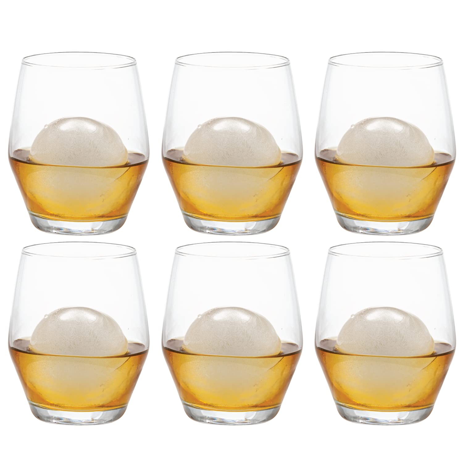 Vikko Whiskey Glasses Set of 6, Old Fashioned Whiskey Glasses 12.5 Ounce, Premium Scotch Glasses, Dishwasher Safe Bar Glasses