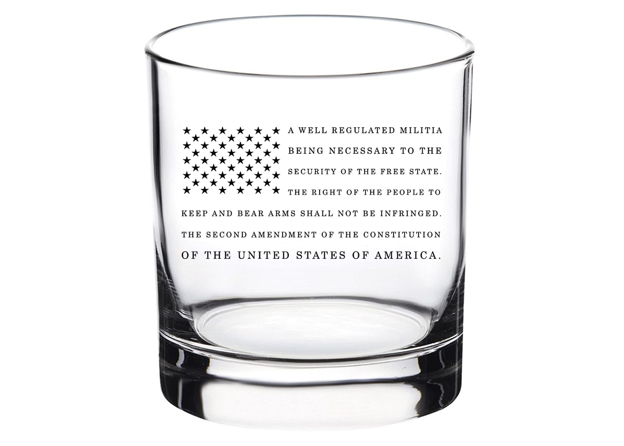 Rogue River Tactical Patriotic USA Flag Old Fashioned Whiskey Glass Gift For Patriotic American or Hunter