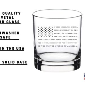 Rogue River Tactical Patriotic USA Flag Old Fashioned Whiskey Glass Gift For Patriotic American or Hunter