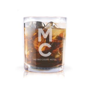 abc general hospital metro court laser engraved rocks glass