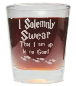 orange kat i solemnly swear that i am up to no good - engraved hi-ball rocks glass - 13 oz - permanently etched