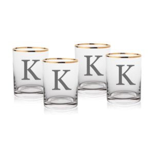 Gold Rim Whiskey Glass (K)