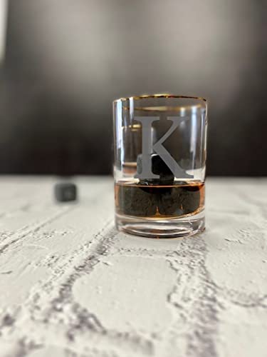 Gold Rim Whiskey Glass (K)