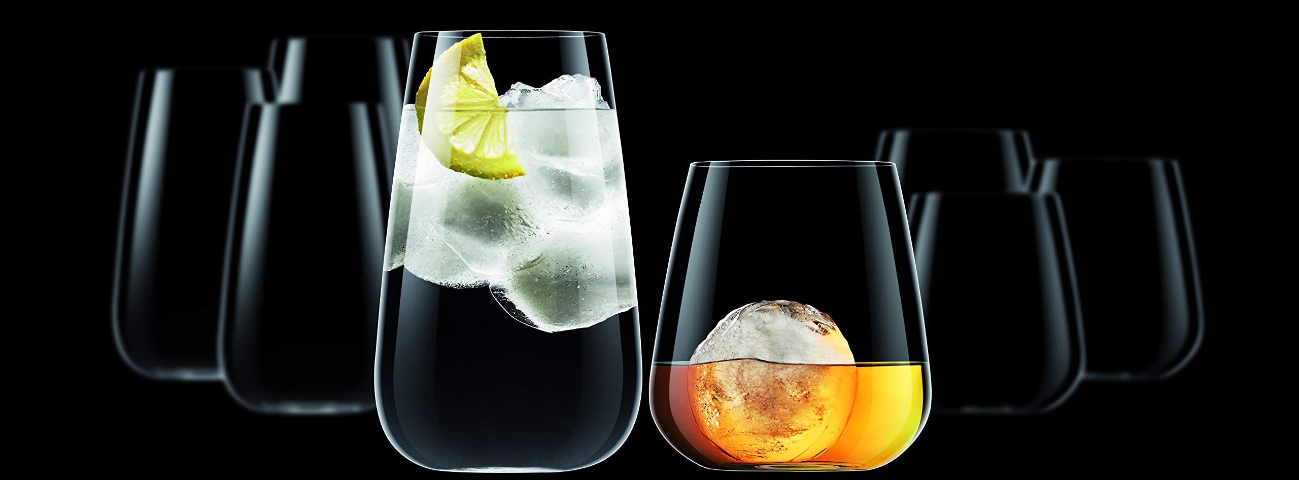 Luigi Bormioli Talismano 15.25 oz Glass, Set of4 Double Old Fashion Drinkware, 450ml, Clear