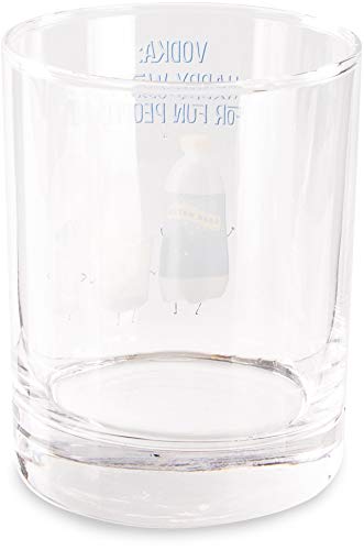 Pavilion Gift Company Vodka: Happy Water For Fun People-11 o 11 oz Rocks Glass, Blue