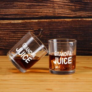 unique grandpa gift, grandpa juice whiskey glass, old fashioned glasses on father’s day, scotch glass gift to grandpa, new grandpa, dad from grandson, granddaughter, 10 oz