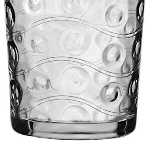 Circleware Cosmo Huge 12-Piece Glassware Set of Highball Tumbler Drinking Glasses and Whiskey Cups for Water, Beer, Juice, Ice Tea Beverages, 6-15.75 oz & 6-12.5 oz, Parade