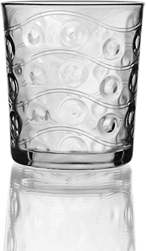 Circleware Cosmo Huge 12-Piece Glassware Set of Highball Tumbler Drinking Glasses and Whiskey Cups for Water, Beer, Juice, Ice Tea Beverages, 6-15.75 oz & 6-12.5 oz, Parade