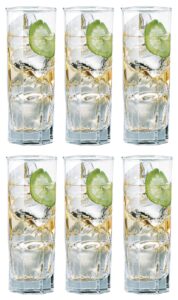 サントリーマーケティング suntory marketing 049-24 zombie glass, clear, 10.1 fl oz (305 ml), octagon, made in japan, pack of 6