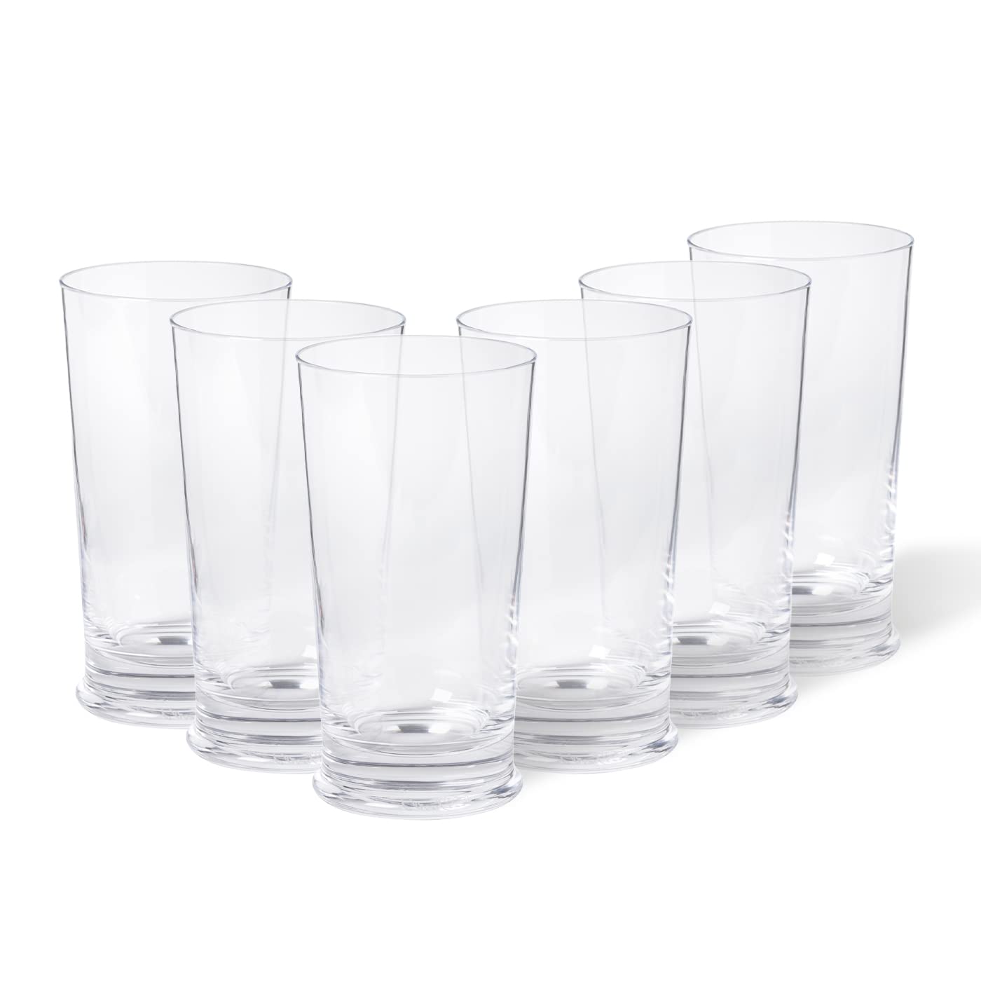 Casafina, Terrazza collection, Glass Drinkware, Set of 6 Highball glasses, 24 oz.