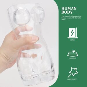 Yardwe 1pc Human Beer Mug Outdoor Wine Glasses Outdoor Decor Coffee Mug Transparent Glass Party Beer Cups Crystal Drinking Glasses Crystal Decor Flutes Body Woman Drinking Cup re-usable